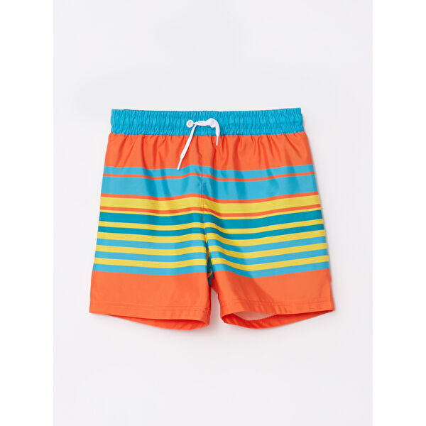 Çizgili Hızlı Kuruyan Erkek Çocuk Deniz Şortu