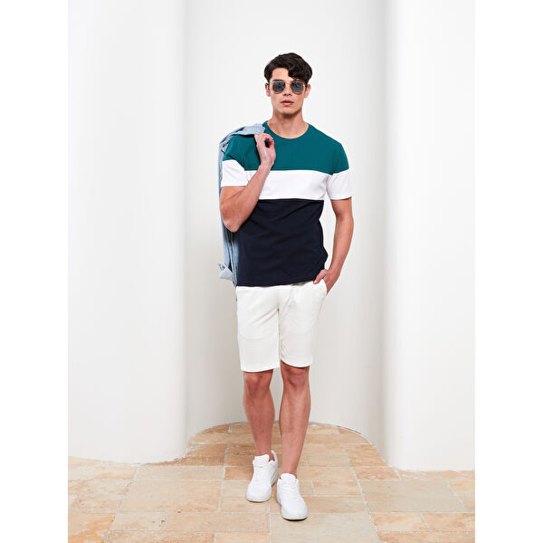 Slim Fit Beli Bağlama Detaylı Erkek Şort