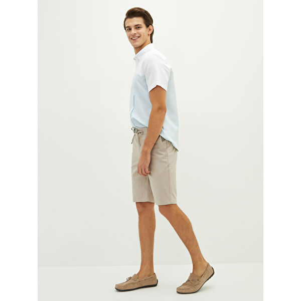 LCW VISION Slim Fit Beli Bağlama Detaylı Erkek Şort