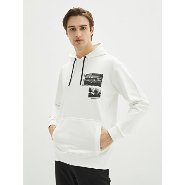 LCW CASUAL Oversize Kapüşonlu Uzun Kollu Baskılı Erkek Sweatshirt LCW CASUAL Oversize Kapüşonlu Uzun Kollu Baskılı Erkek Sweatshirt