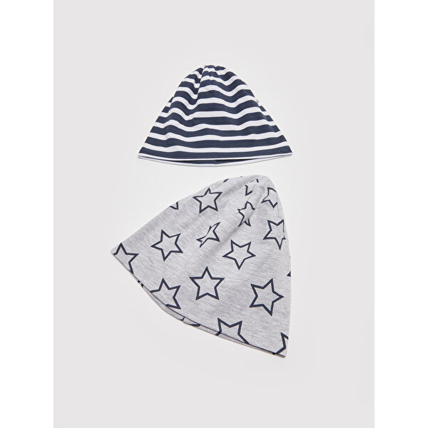 Erkek Çocuk Triko Baskılı Bere 2'li