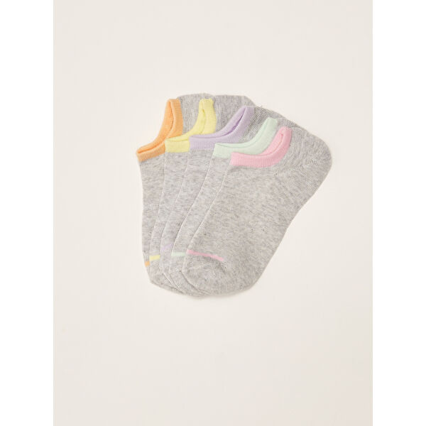 Renk Bloklu Kadın Patik Çorap 5'li Paket Renk Bloklu Kadın Patik Çorap 5'li Paket