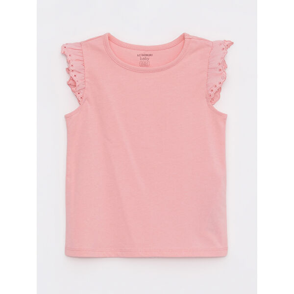 Bisiklet Yaka Basic Pamuklu Kız Bebek Atlet