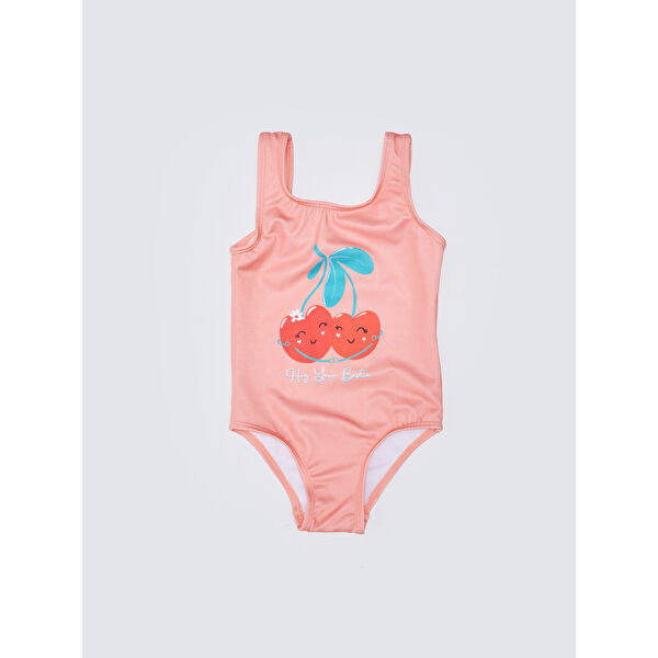 Esnek Kumaştan Baskılı Kız Bebek Mayo