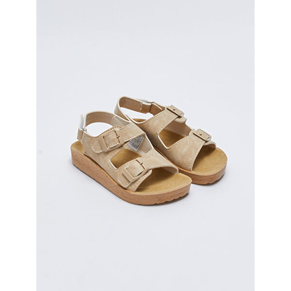 Çift Bantlı Toka Detaylı Erkek Çocuk Sandalet