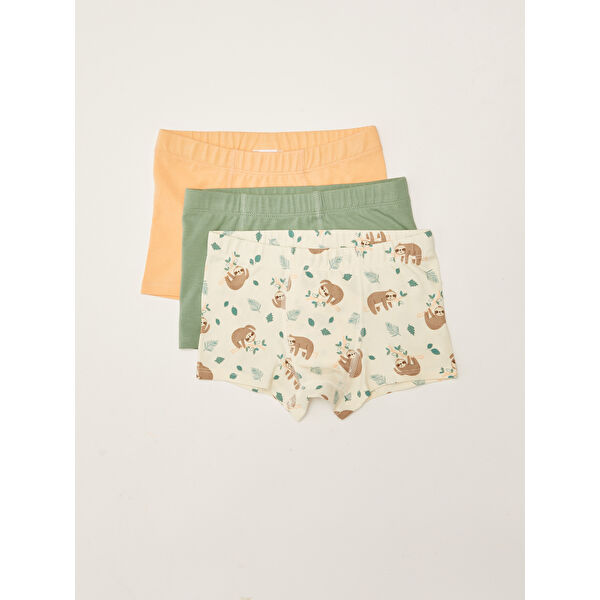 Beli Lastikli Baskılı Erkek Bebek Boxer 3'lü