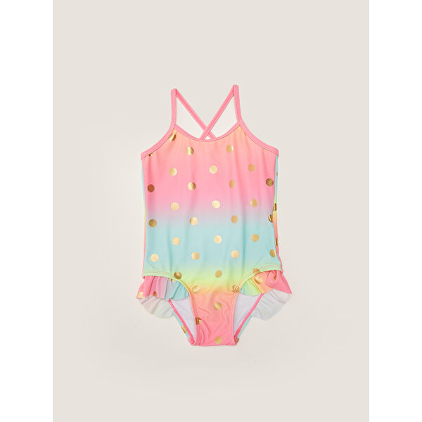 Esnek Kumaştan Baskılı Kız Bebek Mayo Esnek Kumaştan Baskılı Kız Bebek Mayo