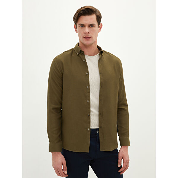 Slim Fit Uzun Kollu Erkek Gömlek