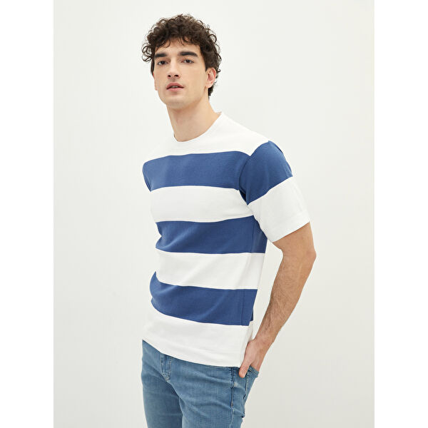 LCW CASUAL Bisiklet Yaka Kısa Kollu Renk Bloklu Erkek Triko Kazak