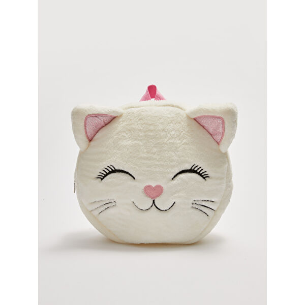 Nakışlı 3D Baskılı Pelüş Kız Çocuk Sırt Çantası