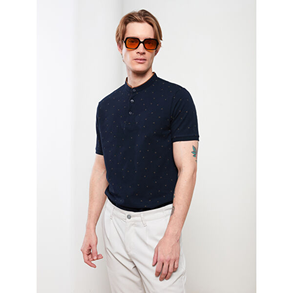 Hakim Yaka Kısa Kollu Desenli Pike Erkek Tişört Hakim Yaka Kısa Kollu Desenli Pike Erkek Tişört