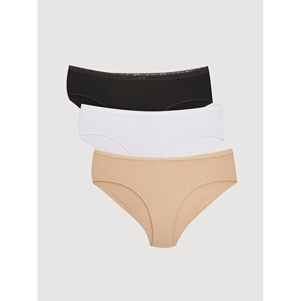 Düz Hipster Külot 3'lü Paket