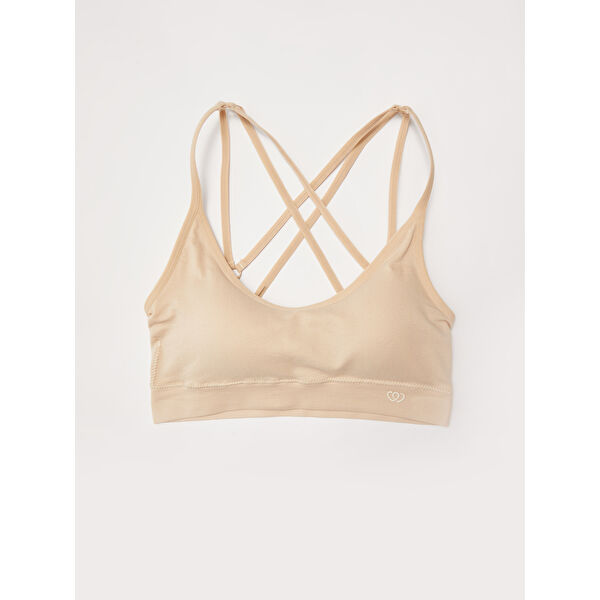 U Yaka Düz Sporcu Sütyen