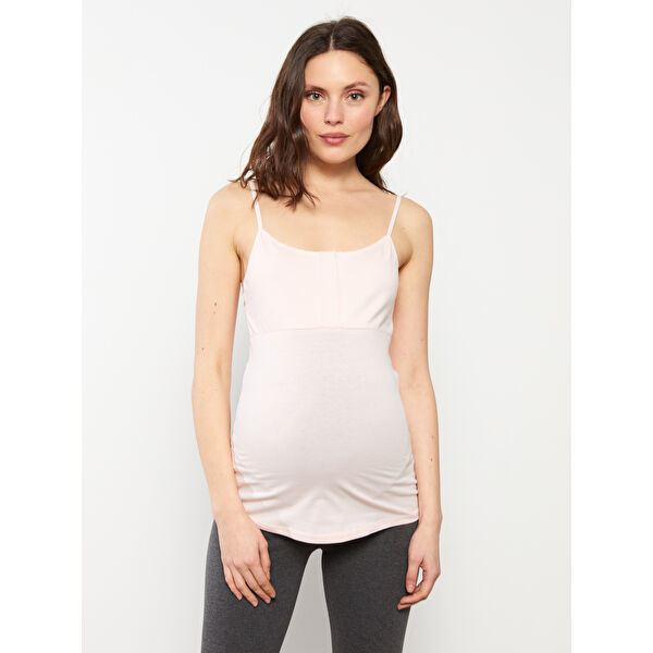 LCW DREAM U Yaka Düz Pamuklu Hamile Atlet