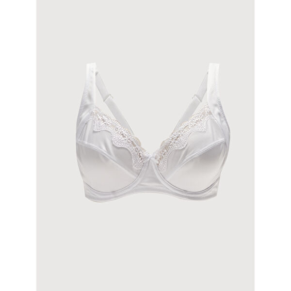 Dantel Detaylı Balenli Dolgusuz Sütyen