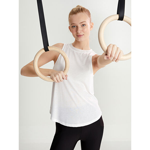 LCW ACTIVE Bisiklet Yaka Düz Kadın Spor Atlet