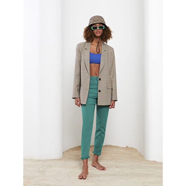 LCW CASUAL Normal Bel Slim Fit Düz Cep Detaylı Gabardin Kadın Pantolon