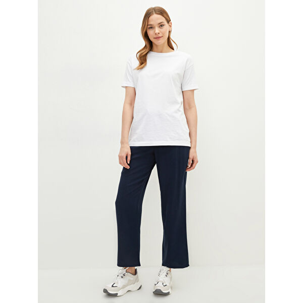 Beli Lastikli Rahat Kalıp Cep Detaylı Viskon Kadın Pantolon