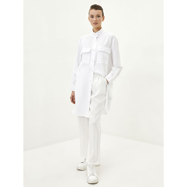 Beli Lastikli Rahat Kalıp Cep Detaylı Kadın Pantolon