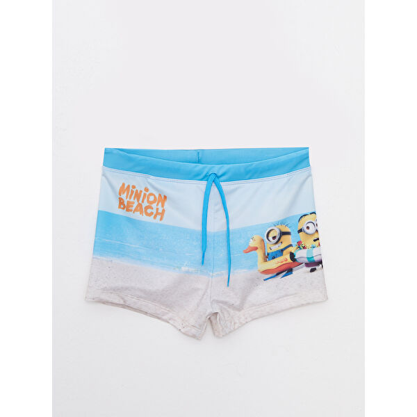 Beli Lastikli Hızlı Kuruyan Minions Baskılı Erkek Çocuk Boxer Mayo