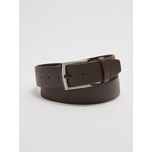 Deri Görünümlü Erkek Kot Kemeri