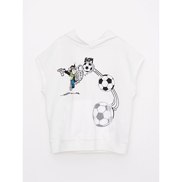 Kapüşonlu Nostaljik Maymun Baskılı Erkek Çocuk Atlet