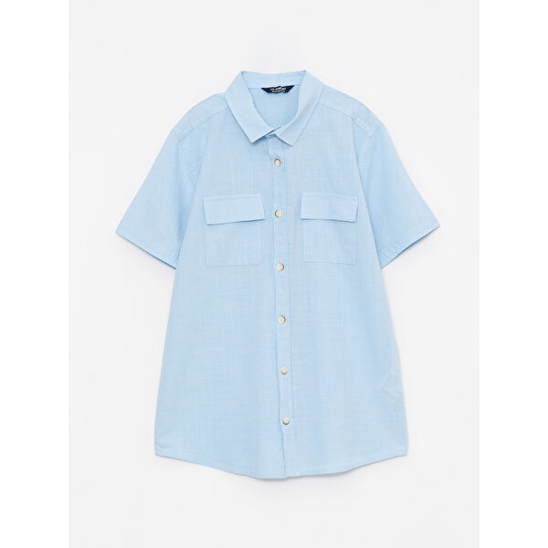 Basic Kısa Kollu Poplin Erkek Çocuk Gömlek Basic Kısa Kollu Poplin Erkek Çocuk Gömlek