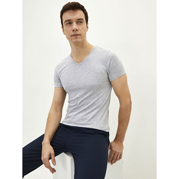 LCW DREAM V Yaka Kısa Kollu Pamuklu Erkek Fanila