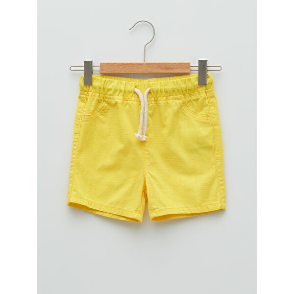 Beli Lastikli Basic Erkek Bebek Gabardin Şort
