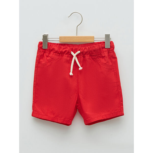 Beli Lastikli Basic Erkek Bebek Gabardin Şort