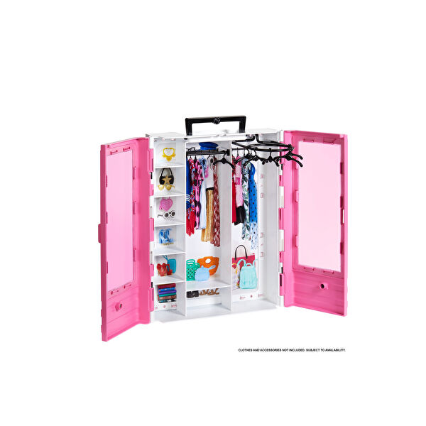Mattel Barbie Pembe Gardrop Kız Çocuk Oyuncak Seti Mattel Barbie Pembe Gardrop Kız Çocuk Oyuncak Seti