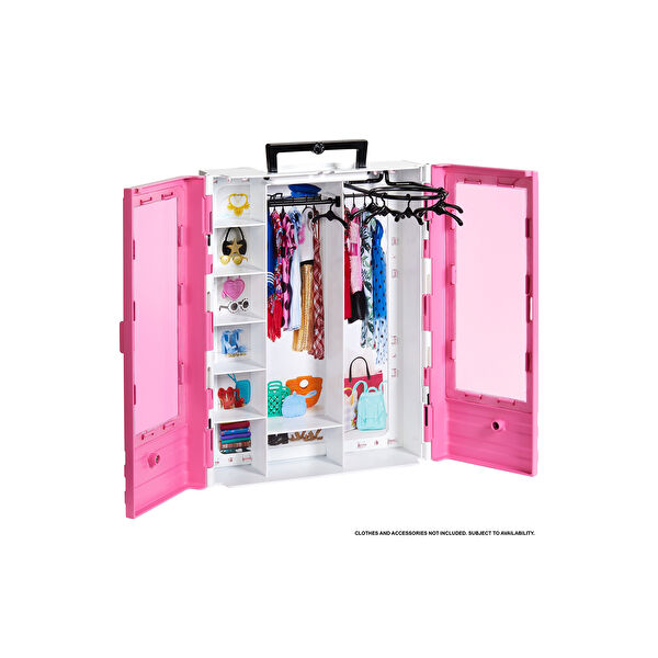 Mattel Barbie Pembe Gardrop Kız Çocuk Oyuncak Seti Mattel Barbie Pembe Gardrop Kız Çocuk Oyuncak Seti