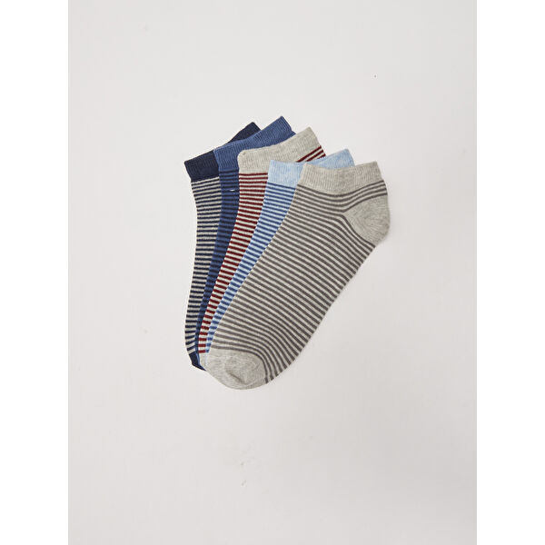 Çizgili Erkek Patik Çorap 5'li