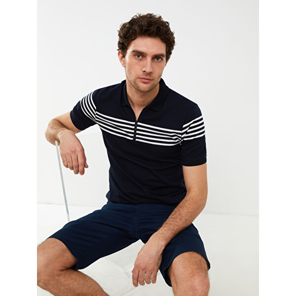 LCW CLASSIC Polo Yaka Kısa Kollu Çizgili Pike Erkek Tişört