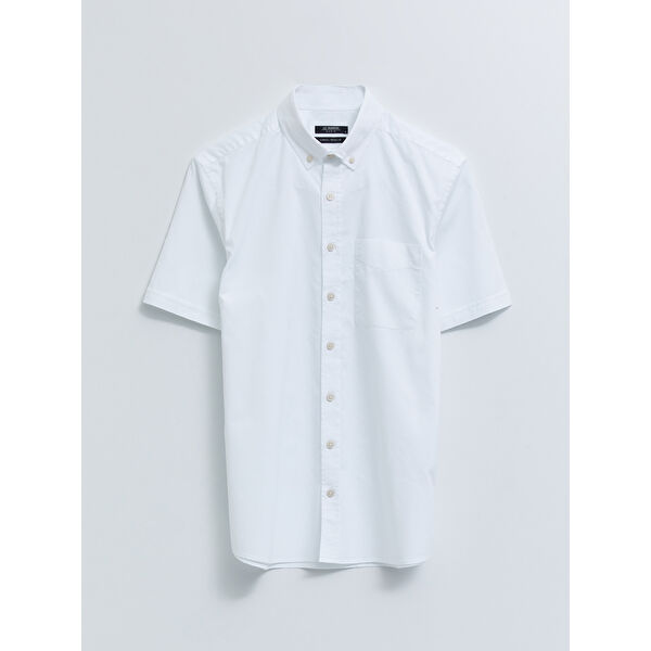 LCW BASIC Regular Fit Kısa Kollu Oxford Erkek Gömlek