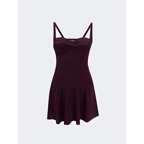 Ayarlanabilir Askılı Düz Kadın Mayo