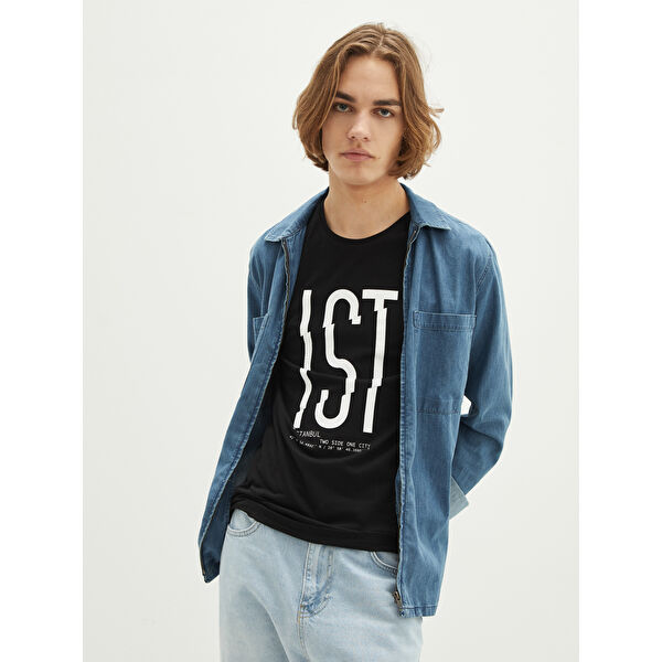 LCW CASUAL Bisiklet Yaka Kısa Kollu İstanbul Baskılı Erkek Penye Tişört LCW CASUAL Bisiklet Yaka Kısa Kollu İstanbul Baskılı Erkek Penye Tişört