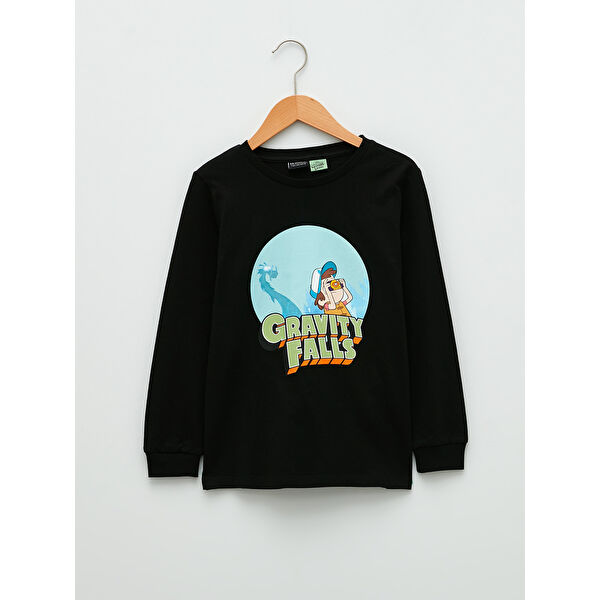 Bisiklet Yaka Gravity Falls Baskılı Uzun Kollu Erkek Çocuk Sweatshirt Bisiklet Yaka Gravity Falls Baskılı Uzun Kollu Erkek Çocuk Sweatshirt