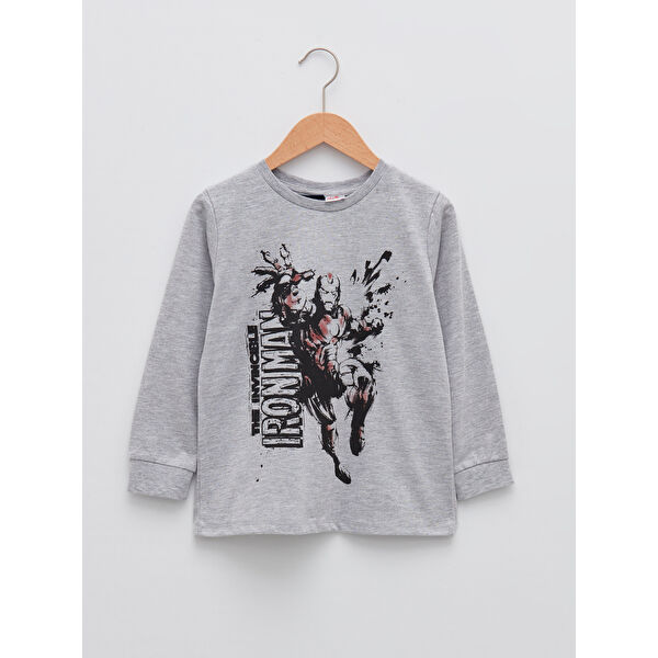 Bisiklet Yaka İron Man Baskılı Uzun Kollu Erkek Çocuk Sweatshirt Bisiklet Yaka İron Man Baskılı Uzun Kollu Erkek Çocuk Sweatshirt