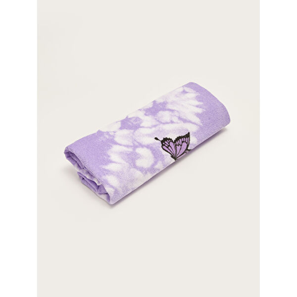 Baskılı Kız Çocuk Kadife Plaj Havlusu