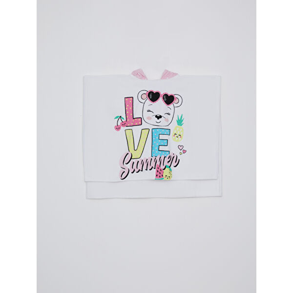 Baskılı Kız Çocuk Kadife Plaj Havlusu