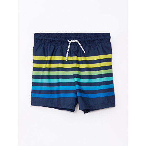 Çizgili Hızlı Kuruyan Erkek Çocuk Deniz Şortu
