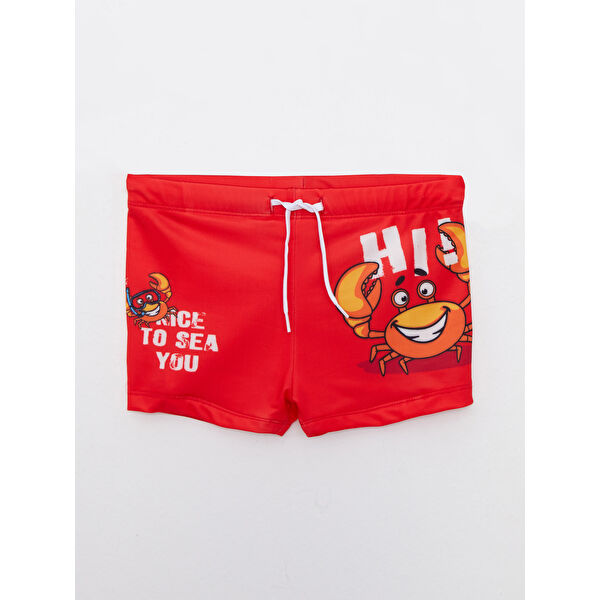 Beli Lastikli Baskılı Erkek Çocuk Boxer Mayo