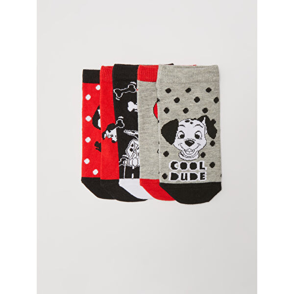 101 Dalmaçyalı Erkek Çocuk Patik Çorap 5'li