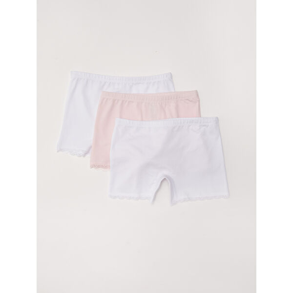 Basic Pamuklu Kız Çocuk Boxer 3'lü
