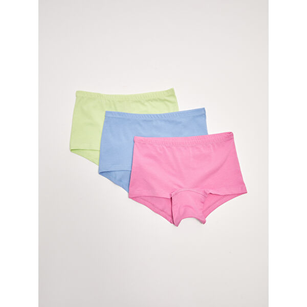 Basic Pamuklu Kız Çocuk Boxer 3'lü