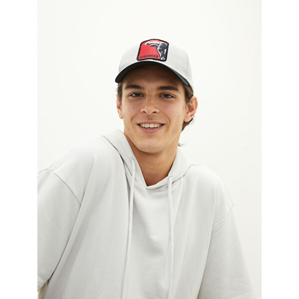 Etiket Nakışlı Erkek Kep Şapka