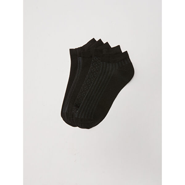 Desenli Erkek Bambu Patik Çorap 5'li