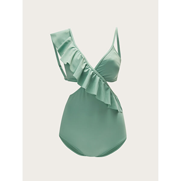 LCW DREAM Düz Üçgen Dolgusuz Mayo