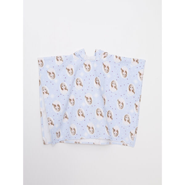 Frozen Lisanslı Kız Çocuk Kadife Panço Plaj Havlusu Frozen Lisanslı Kız Çocuk Kadife Panço Plaj Havlusu